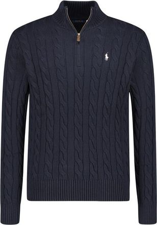 Polo Ralph Lauren Herren Troyer blau Baumwolle unifarben