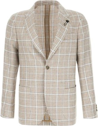 Lardini Homme, Costumes, Beige, Taille: 2XL Veste crois&eacute;e &agrave; carreaux