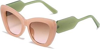 Generic Lunettes de soleil tendance oeil de chat à large monture pour hommes et femmes (couleur : A, taille : moyen) 2026, C, Taille unique