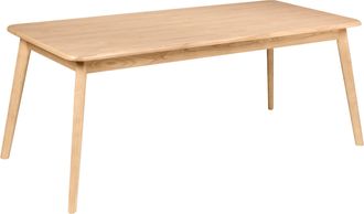 Beliani Esstisch Holzoptik helle Eiche rechteckig 200x90 cm mit Holzbeinen Keho