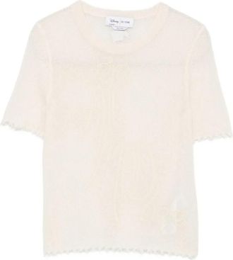 Re/Done Embroidered Distressed T-shirt