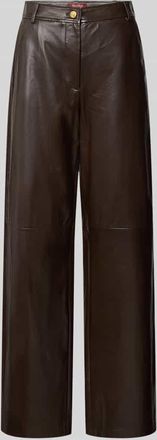 Max Mara Tapered Fit Lederhose aus echtem Lammleder
