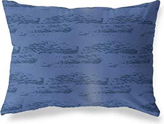 Bonamaison Le Jardin du Lin Kissenhülle, Blau, Motiv für Bett, Auto, Sofa, Haus, Wohnzimmer, Schlafzimmer, Dekoration, 45 x 60 cm - entworfen und hergestellt in 