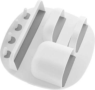 TOPBATHY Multifunktionaler Wandregal Organizer Wei&szlig; mit F&auml;chern Ablagefl&auml;che und Haken Stabiler Badezimmer K&uuml;chen aufbewahrungsschrank Modernes Design Platzspa