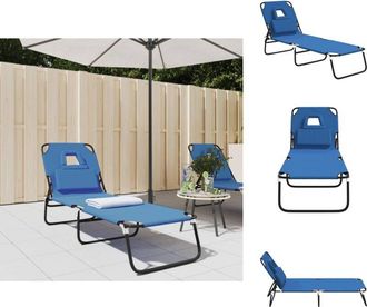 vidaXL Sonnenliege Klappbar Oxford-Gewebe & Pulverbeschichteter Stahl - Sonnenliege - Gartenliege - Oxford-Gewebe - Stahl - Klappbar