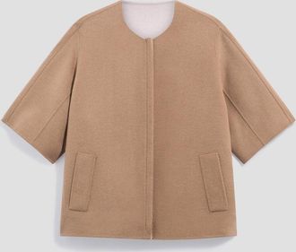 Gerard Darel Manteau court r&eacute;versible en laine fine - PRISSY - Paille