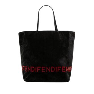 Fendi Pre-owned Velour Tote Bag - - Pre-owned - Damen - Schwarzk - ONE SIZE