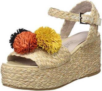 Sixtyseven SIXTY SEVEN Femme Taike Sandales Plateforme, Beige (Raffia Natural PU Natural), 39 EU