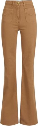 Elisabetta Franchi Femme, Pantalons, Brun, Taille: W28 Jean &Eacute;vas&eacute; avec Petites Poches