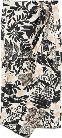 Ermanno Scervino Femme, Jupes, Multicolore, Taille: 36 FR Floral-Print Midi Skirt