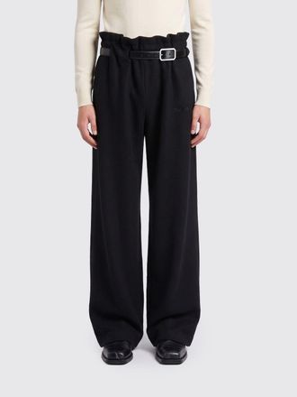 Magliano Pantalon large en coton &agrave; taille haute avec ceinture r&eacute;glable