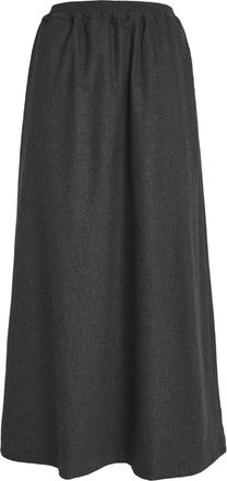 Eskandar Virgin Wool-Cashmere Midi Skirt Size S