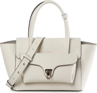 Coccinelle Femme, Sacs, Blanc, Taille: ONE Size Double Beat Medium