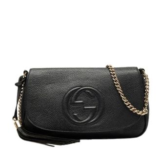 Gucci Sac bandouli&egrave;re vintage doccasion - Femme - Pre-owned - Noir - Taille: ONE Size