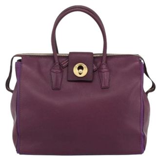 Saint Laurent Pre-owned Bicolor Muse Two Cabas - Femme - Pre-owned - Violet - Taille: ONE Size