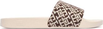 Tommy Hilfiger Pantoletten Monogram Pool Slide FW0FW09423 Braun