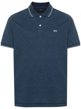 Paul & Shark Poloshirt mit Logo-Patch - Blau