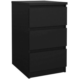 Dmora Kommode Ameline, Mehrzweckkommode, Schlafzimmerkommode, Schrank mit Schubladen, 50x40 h70 cm, Schwarz - Dmora