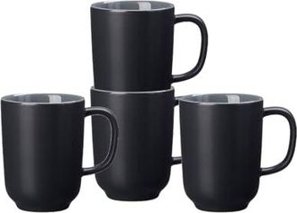Ritzenhoff & Breker Kaffeebecher-Set Jasper, 4 Stück (1er Pack), Schwarz