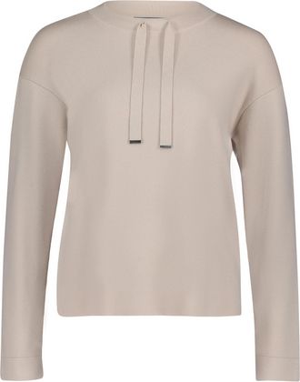 Betty Barclay Damen Feinstrickpullover mit Seitenschlitzen 40, beige