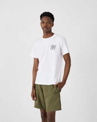 Jott T-shirt col rond homme en coton Blanc Pedro mono - Taille 3XL
