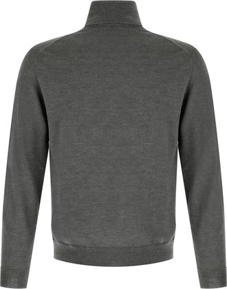 Zanone Virgin Wool Turtleneck Sweater - Anthracite