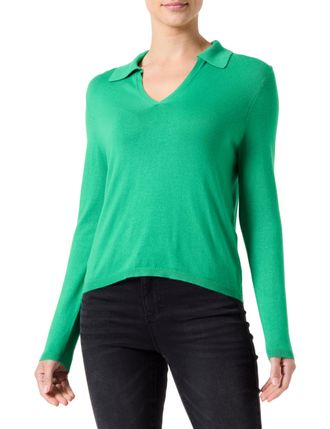 Only Damen Onlhannah Life Polo Neck Knt Noos Strickpullover, Green Bee, M EU