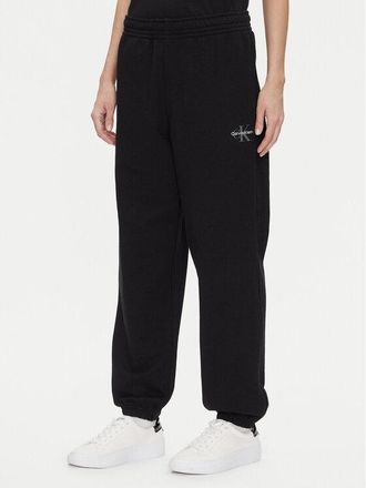 Calvin Klein Jeans Jogginghose Monologo LV047B235G Schwarz Regular Fit