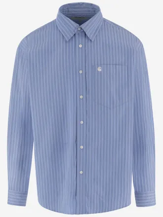 Carhartt Work in Progress Mens Shirt Cotton Poplin Light Blue
