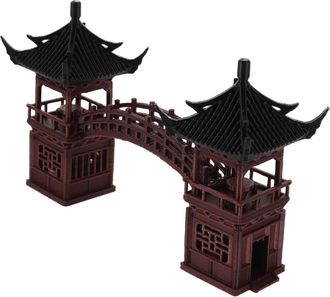 SOLUSTRE Miniatur Pagodenstatue Japanischer Pavillon Mini Pagodenstatue Pagodendekor Für Aquarium Mini Pagodenfiguren Pavillondekor Terrarium Aquarium