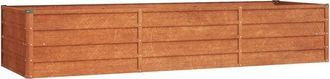 vidaXL Vidaxl - Lit sur&eacute;lev&eacute; de jardin rouill&eacute; 240x80x45 cm acier corten