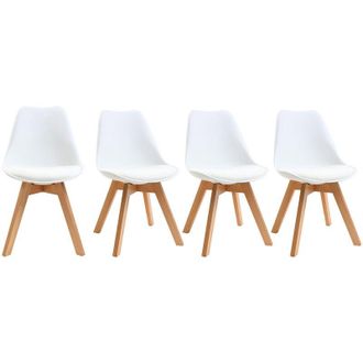 Miliboo Miliboo - Design-St&uuml;hle Wei&szlig; 4er-Set pauline