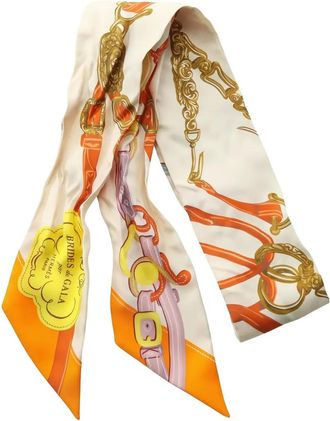 Hermès foulard ruban twilly Brides de Gala (2000) - Tons neutres