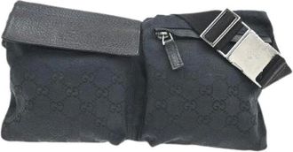 Gucci unisex, Pre-owned, Noir, Taille: ONE Size Sac Banane en Toile Pre-owned