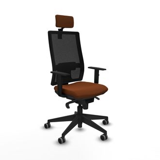 Piqueras y Crespo Schreibtischstuhl mit Armlehnen und hoher R&uuml;ckenlehne, h&ouml;henverstellbare Lendenwirbelst&uuml;tze und h&ouml;henverstellbares Kopfteil und Neigungsverstellung, S