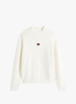 Tommy Hilfiger Pull c&ocirc;tel&eacute; droit &agrave; logo