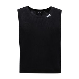 GCDS Open Knit Tank Top - - Tops - Herren - Schwarzk - M