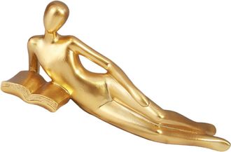 Pretyzoom Abstrakte Leserfigur Skulptur Aus Resin Moderne Tischdeko F&uuml;r Wohnzimmer Und B&uuml;ro Minimalistische Handgefertigte Kunstfigur Als Elegantes B&uuml;cherregal-