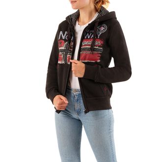Geographical Norway FARLOTTE Lady - Damen Sweatshirt Langarmshirt Taschen - Damen Sweatshirt Langarm Pullover Winter - Hoodie Jacke Hoodies Kapuzenpullover Casual Classic