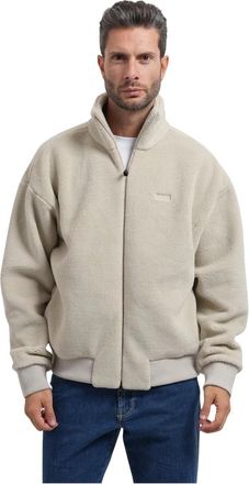 HUGO BOSS Fleece-Sweatshirt mit Teddy-Effekt - - Sport - Herren - Beige - S