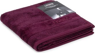 Looks by Wolfgang Joop Handtuch Set 5tlg. - 100% Baumwolle, 2 Gästehandtücher + 2 Handtücher + 1 Duschtuch mit Logostick, Burgundy