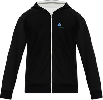 Kenzo Homme, Sweatshirts et sweats &agrave; capuche, Noir, Taille: M Tulip Reversible Zip Up Sweat &agrave; capuche
