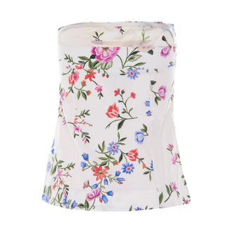 Liu Jo Femme, Tops, Multicolore, Taille: 40 FR Haut bustier &agrave; imprim&eacute; floral