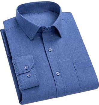 Generic Chemise ray&eacute;e &agrave; manches longues pour homme - Style formel - Doux - D&eacute;contract&eacute; - Pour le bureau, 3211, XXL