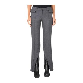 The Mannei Grenada Wollmischung Hose mit Schlitzsaum - - Trousers - Damen - Grau - XS