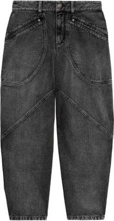 Isabel Marant Jean catarina en denim &agrave; d&eacute;tails surpiqu&eacute;s