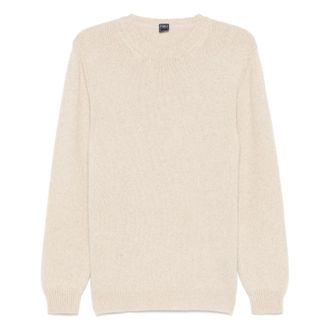 Fedeli Homme, Pulls, Beige, Taille: XL Pull de luxe en cachemire à col rond