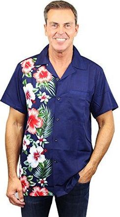 V.H.O. Funky Chemise Hawaienne, Wedding, Bleu, XXL