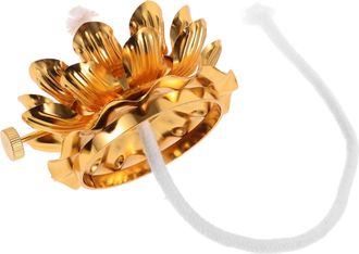 Artibetter Lotusf&ouml;rmiger Butterlampenhalter aus Langlebiger Legierung Verstellbarer Windschutz Dekorativer Kerzenhalter f&uuml;r Teelichter und Butterlampen Geeignet 