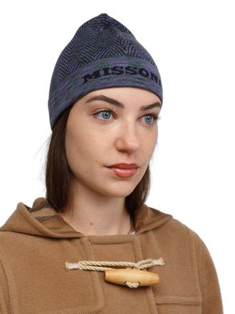 Missoni Womens Beanie Navy Wool Accessories